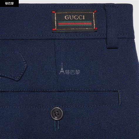 【gucci古驰 男士休闲裤】【包邮包税】 Gucci古驰 23年春夏 男士 顺滑粗斜纹布七分裤 690469 Z798c 4142【正品