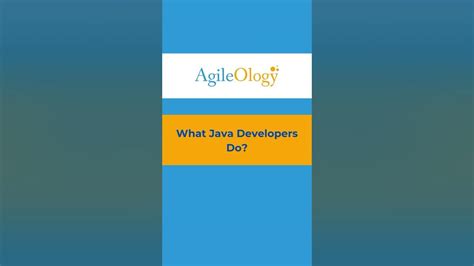 What Java Developers Do Javaprogramming Basics Youtube