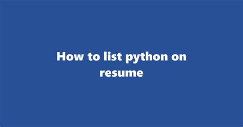 Python On Resume How To List Data Manipulation And Analysis Web Dev
