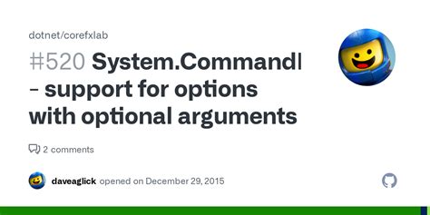 Systemcommandline Support For Options With Optional Arguments
