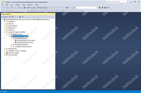 Microsoft SQL Server 2022 Always ON Otomatik Failover Baki ÇUBUK