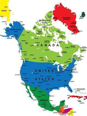 North America Map Region City Map Of World Region City