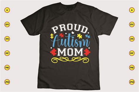 Proud Autism Mom T Shirt Design Graphic By Carftartstore18 · Creative
