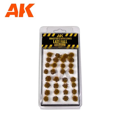 Ak Interactive Tufts With Stones Late Fall Scale Model Supplies