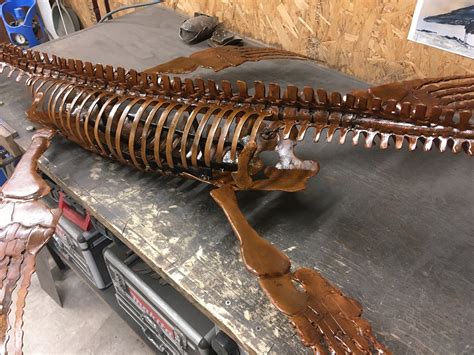 Plesiosaurus Skeleton 2m Steel Sculpture Etsy