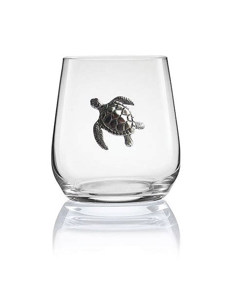 Stemless Wine Glass Cognac Glass Sea Turtle Spirithoods