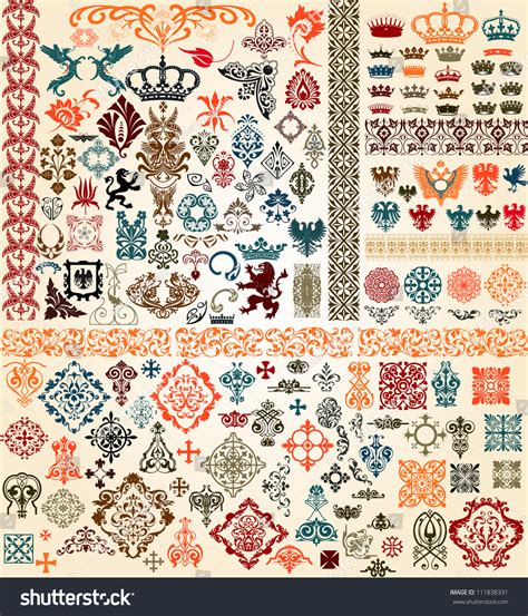 Design Elements Set Stock Vector Royalty Free 111838331 Shutterstock