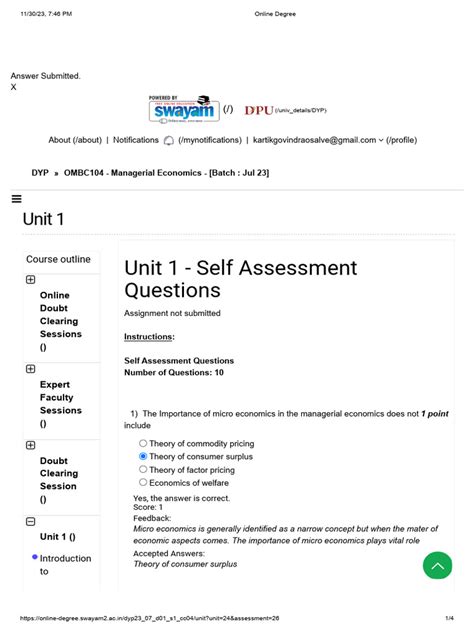 Self Assessment Question And Answers Of Ombc 104 Pdf Production