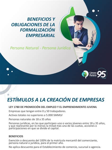 Beneficios Y Obligaciones De La Formalización Empresarial Pdf