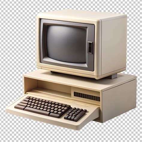 Vintage Computer Workstation Terminal Premium Ai Generated Psd