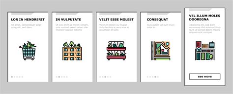 Urban Gardening Eco Onboarding Icons Set Vector 9900372 Vector Art At