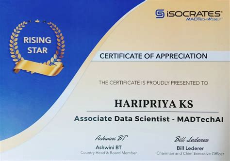 Haripriya K S On Linkedin I Am Sincerely Grateful For This And Would