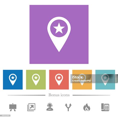 Poi Gps 地圖位置平面白色圖示在正方形背景向量圖形及更多全球定位系統圖片 全球定位系統 圖示 平面設計 Istock