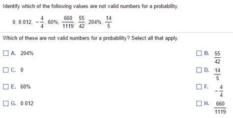 Solved Identify Which Of The Following Values Are Not Chegg