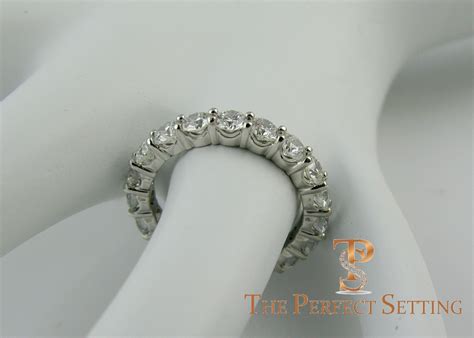 Hearts And Arrows Diamond Eternity Band U Prong Setting 321 Ctw
