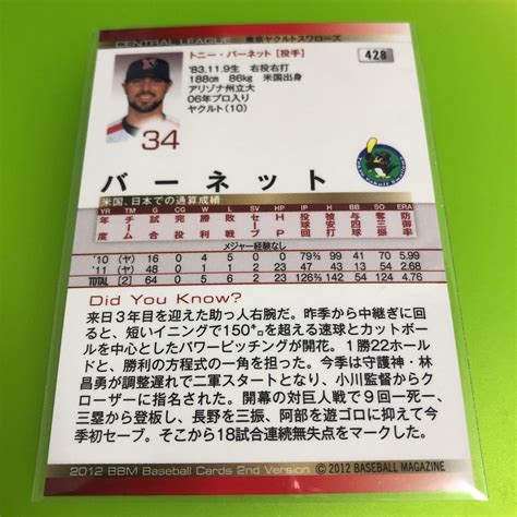 ヤフオク トニー バーネット 銀箔サインパラレルカード Bb