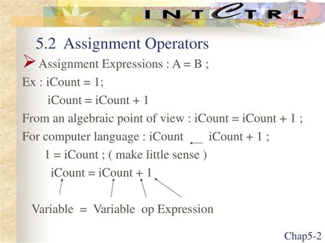 Ppt Chap 5 Operators And Expressions Powerpoint Presentation Free Download Id3607841