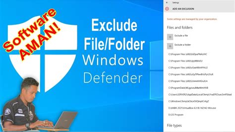 Mengamankan File Atau Folder Pada Windows Defender Add Exclusion In Windows 10 And 11 Youtube
