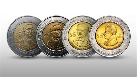 Monedas De 5 Pesos Conmemorativas