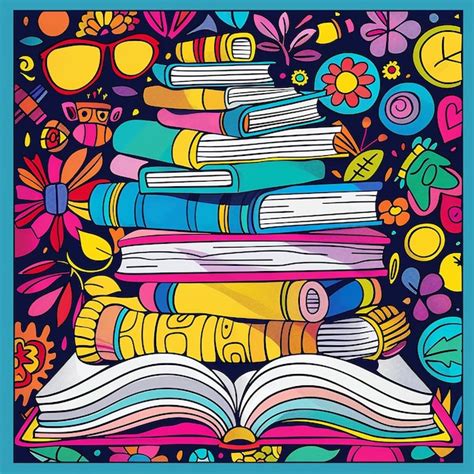 Colorful Book Cover For Office Work Premium Ai Generated Image