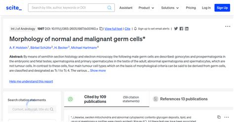 Morphology Of Normal And Malignant Germ Cells Scite Report