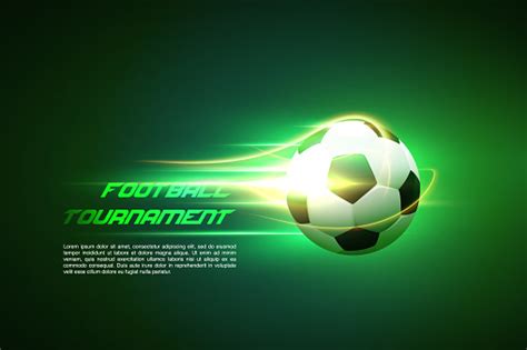 축구 경기 대회입니다 축구에 빛나는 배경입니다 불타는 축구 공 3d 벡터 속도에 대한 스톡 벡터 아트 및 기타 이미지 속도