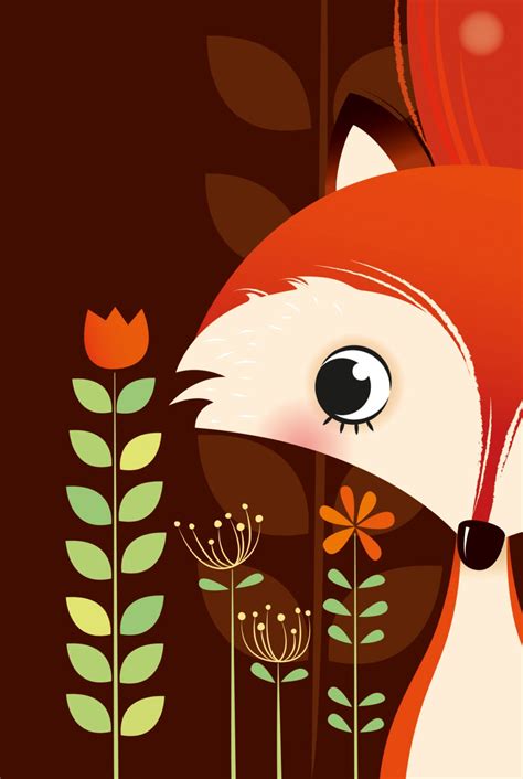 Woodland Animal Art Fox Nursery Print Woodland Nursery Etsy