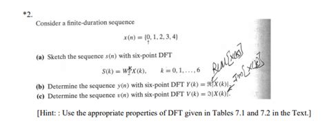 Solved Consider A Finite Duration Sequence X N Chegg