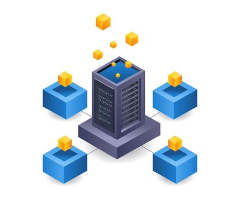 Premium Vector Blockchain Technology Server Network Management