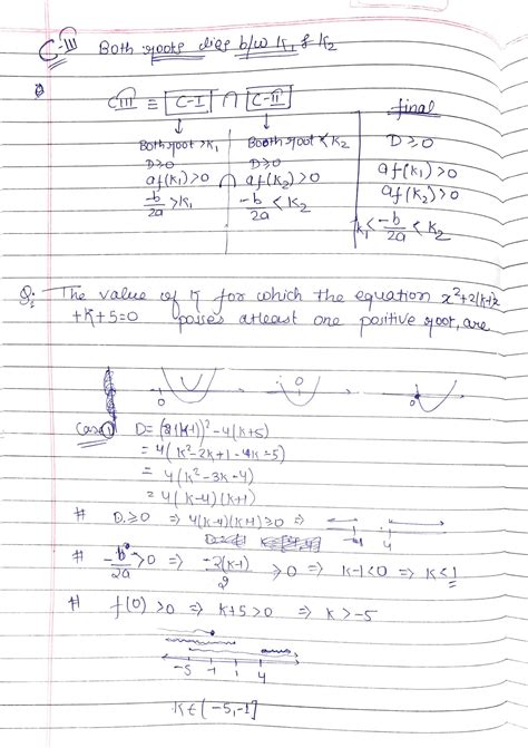 Solution Quadratic Equations Location 0f Root Iit Mains Important