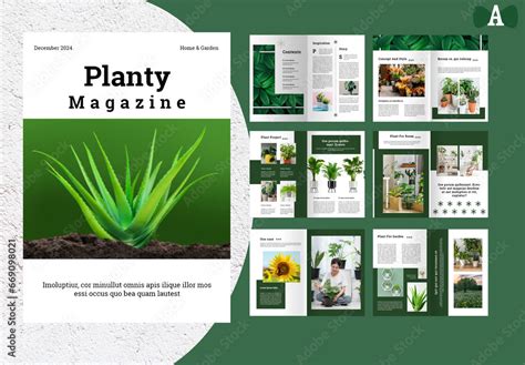 Planty Magazine Template Stock Template Adobe Stock