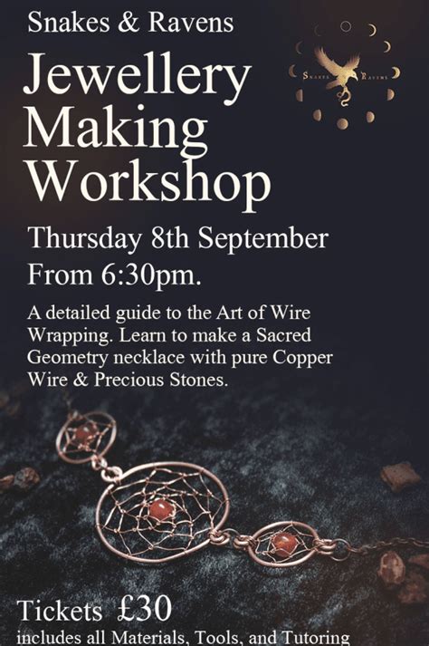Sacred Geometry Jewellery Making Workshop DEPOSIT At The Whip