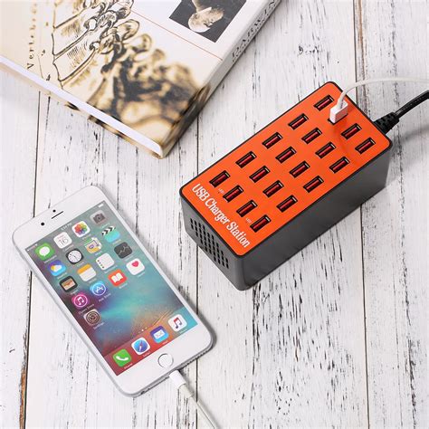 Usb Hub 100w 20 Port Usb Hubs With Wall Charger Adapter Smart Charging