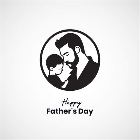 Vektor Vater Und Sohn Logo Design Premium Vektor