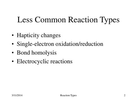 Ppt Standard Organometallic Reaction Types Powerpoint Presentation