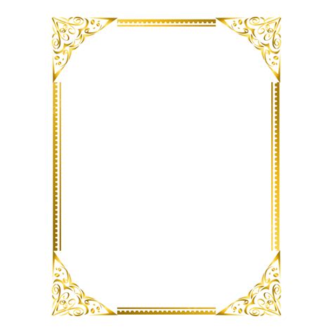 Moldura De Borda Dourada Png Png Fronteira Ouro Borda Do Modelo