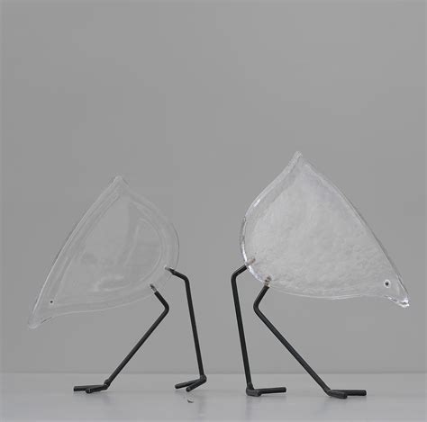 Mid Century Modern Glass Art Bird Figurines 1960s For Sale At 1stdibs