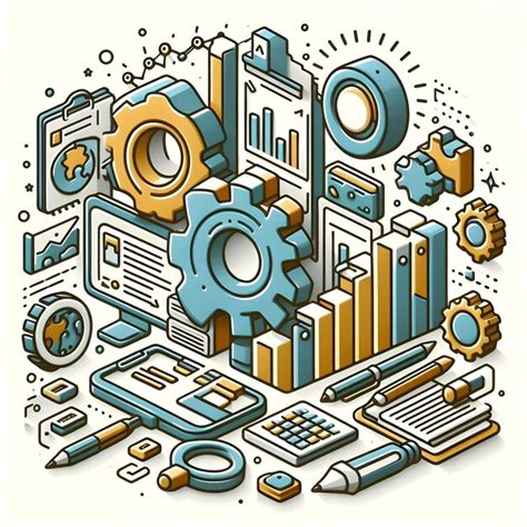 3d Flat Icon As Data Summary Illustration With Copy Space For Business