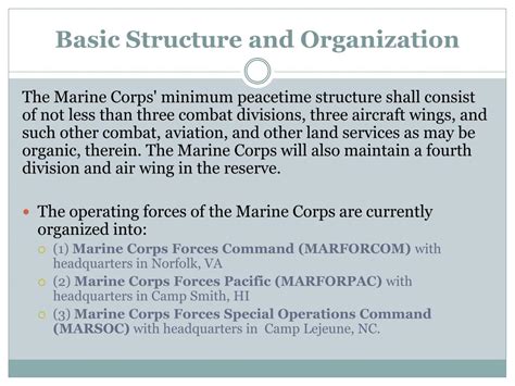 Ppt Usmc Structure And Organization Powerpoint Presentation Free
