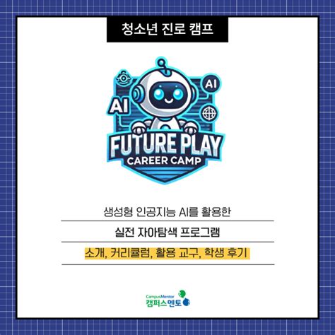 생성형 Ai활용 청소년 진로캠프 퓨처플레이로 Ai리터러시 교육 네이버 블로그