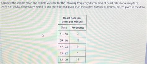 Solved Calculate The Sample Mean And Sample Variance For The Chegg