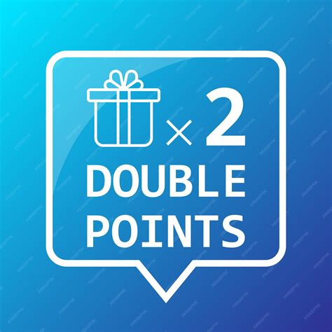 Premium Vector | X2, double reward points vector symbol on gift box icon