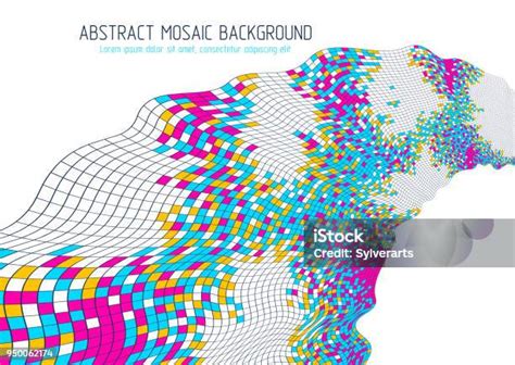 모자이크 아트 추상 배경 벡터 3d 차원 기하학적 디자인 제목 및 텍스트 복사 공간 레이아웃 템플릿으로 예술 그림 포스터 배너 광고 안내 책자에 대 한 사용 가능 0명에