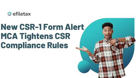 mca amends csr rules new csr 1 form mandatory efiletax