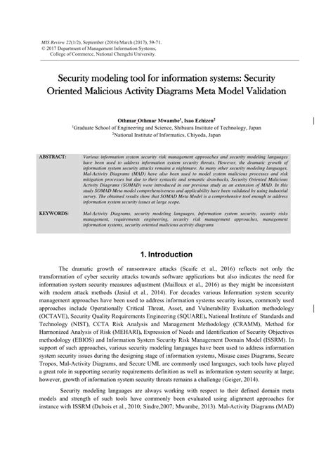 Pdf Security Modeling Tool For Information Systems Security Oriented