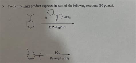 Solved Predict the MAJOR product expected in each of the | Chegg.com