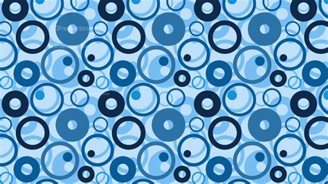 Blue Seamless Overlapping Circles Pattern Background