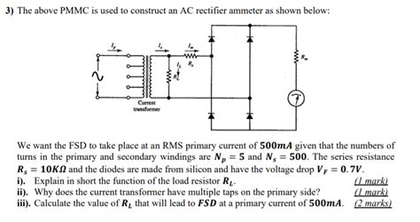 Solved 3 The Above Pmmc Is Used To Construct An Ac