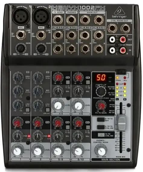 behringer XENYX 1002SFX プレミアム アナログ 10 12 入力ミキサー ユーザー ガイド