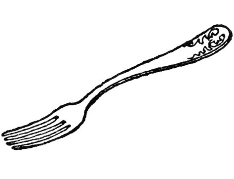 Fork Illustration Black And White